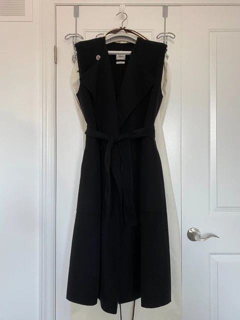 NWT $6300 HERMES Esprit Peignoir Sleeveless Cashmere Coat - Black, size ...