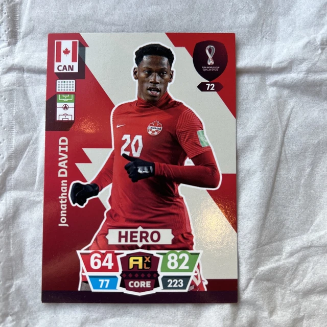FIFA COUPE DU MONDE QATAR 2022 carte Jonathan David HERO #72 neuve état ...
