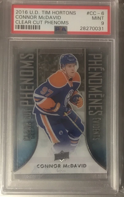 2016 UD TIM Hortons Clear Cut Phenoms Connor Mcdavid Cc-6 Psa 9 Mint ...