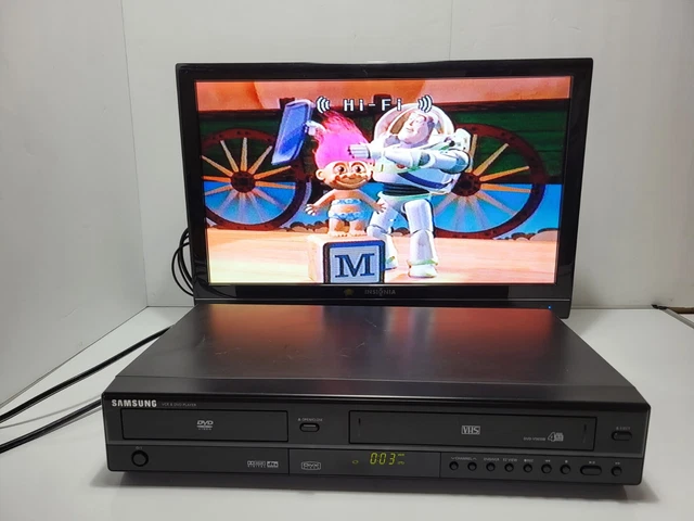 SAMSUNG DVD-V5650B DVD VCR Combo No Remote VHS Works DVD Doesn't Parts ...
