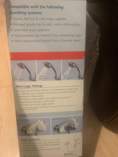 MIRA EXCEL THERMOSTATIC Mixer Shower Modern Chrome Exposed Valve £450. ...