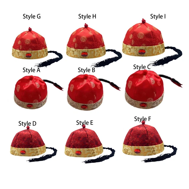 CHINESE ORIENTAL HAT Traditional Landlord Cap Decorative Qing Headwear ...