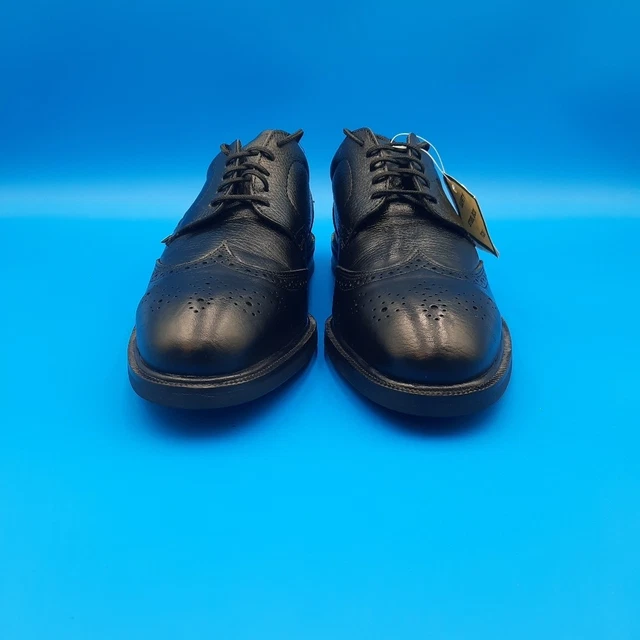 NEW WING TIP Safety Shoes Mens 12 Black Steel Toe Industrial Office ...