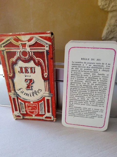 JEU DES SEPT Familles Publicitaire Philips EUR 9,95 - PicClick FR