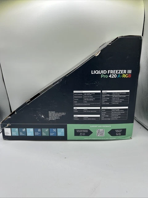 ARCTIC LIQUID FREEZER III Pro 420 A-RGB black PC Water Cooler AIO ...