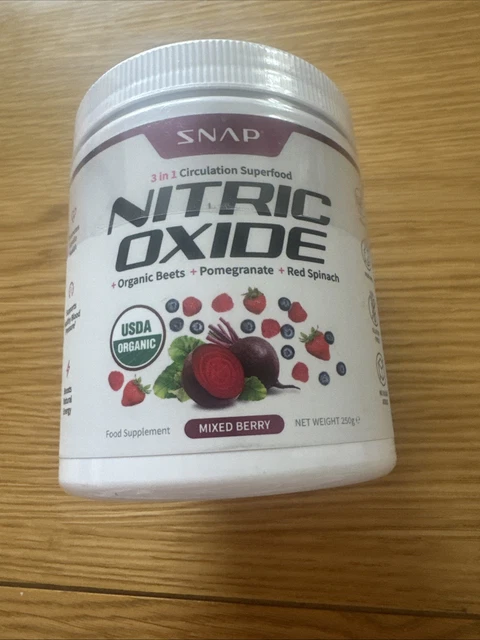 SNAP NITRIC OXIDE Organic Beets Powder Mixed Berry Flavour 250g New ...