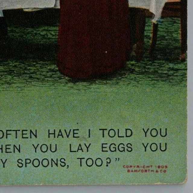 COMIC HUMOUR SERVANT Laying The Table Bamforth Edwardian Postcard EUR 5 ...