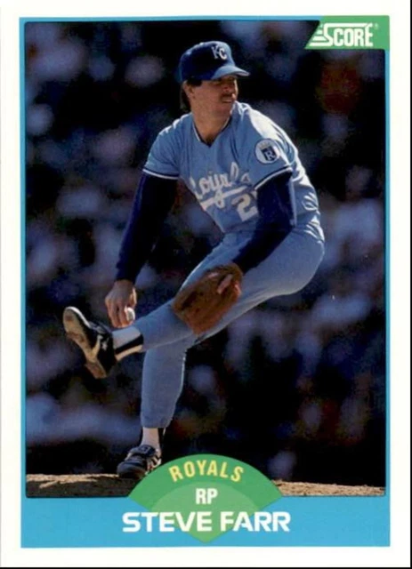 1989 SCORE CARTE Baseball Steve Farr A Kansas City Royals #183 EUR 2,04 ...