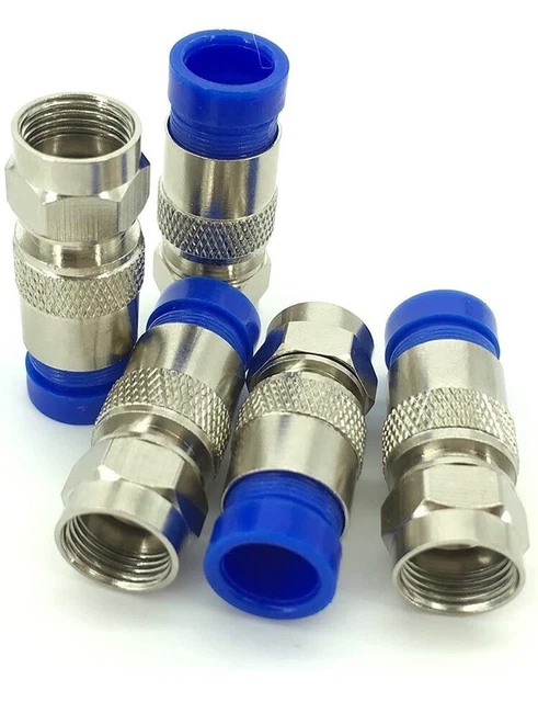 COMPRESSION RG6 CONNECTOR coax Coaxial Adapter Plug for Satellite ...