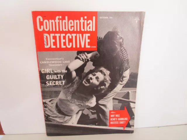 Vintage Confidential Detective Oct 1954 Sex And True Crime Post Mortem