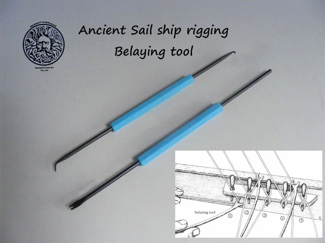 MODEL SHIP RIGGING Belaying Tools - Ancient Wooden Model Ship DIY Tools ...