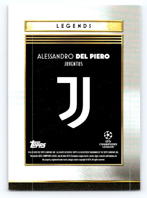 2025-26 TOPPS DECO UCC Legends Alessandro Del Piero (Juventus) EUR 4,99 ...
