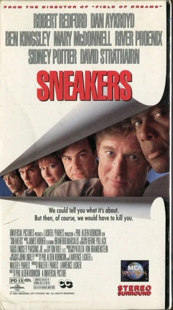 SNEAKERS (VHS MOVIE, 1993) Robert Redford, River Phoenix, Dan Aykroyd ...