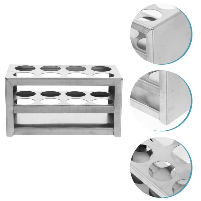 TEST TUBE RACK Stainless Steel Centrifuge Container Culture Metal £14. ...