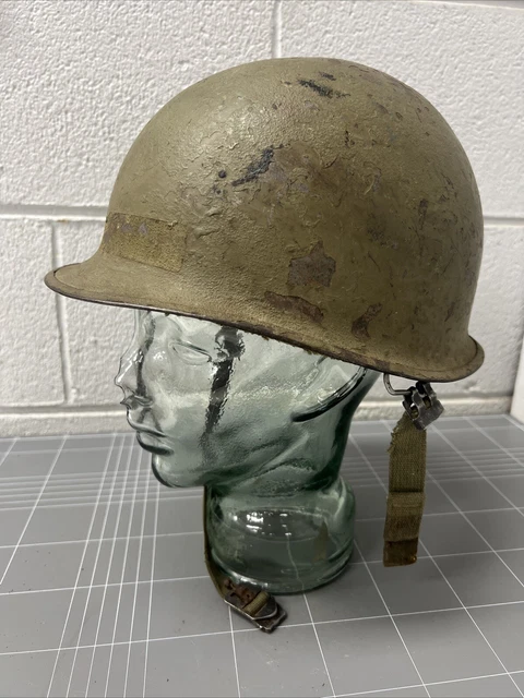 VINTAGE HELMET M1 Combat Marine Aif Ww2 & Vietnam War Issue Steel ...