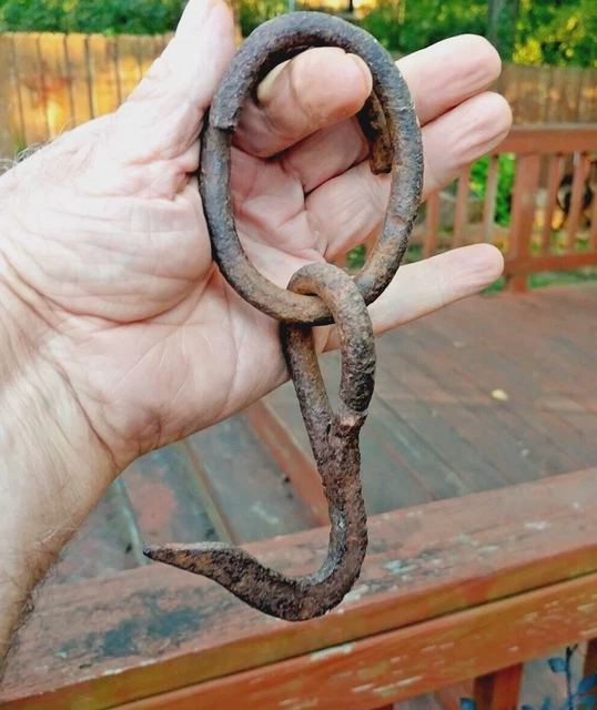 ANTIQUE PRIMITIVE BARN Farm Yard Rusty Tool Hook Decor £35.27 - PicClick UK