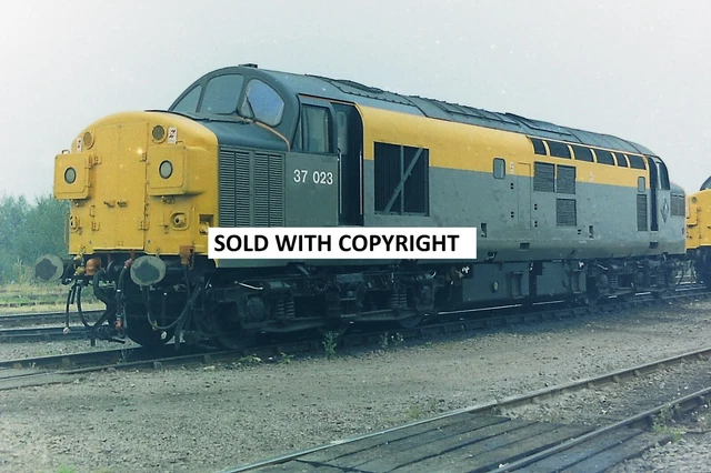 RAILWAY / TRAIN Negative 35mm Loco Class 37 37023 Sold with copyright ...