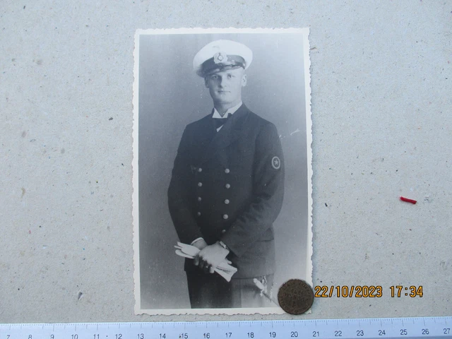 SCHÖNES FOTO Privatporträt U-Boot 105 Kommandant Georg Schewe Mit Dolch ...