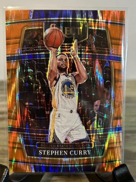 2021-22 PANINI SELECT Stephen Curry niveau hall orange flash shock ...