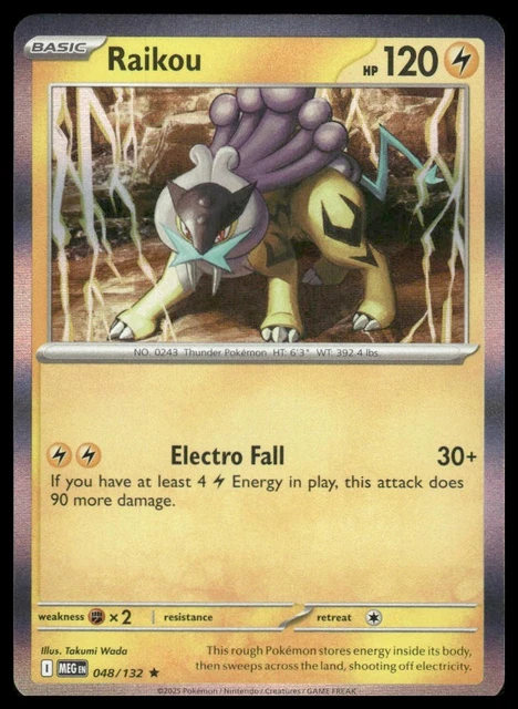POKEMON ME01: MEGA Evolution #048/132 Raikou Holo Border £1.64 ...