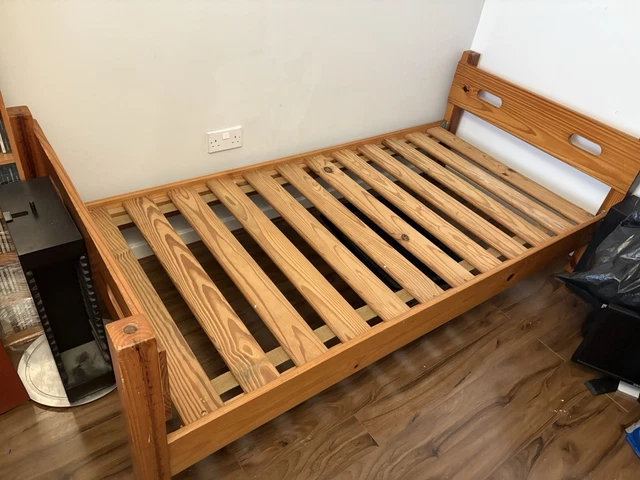 SOLID OAK SINGLE Bed Frame £16.13 - PicClick UK