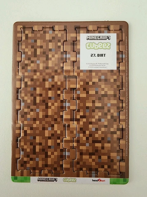 MINECRAFT CUBEEZ #27 Dirt - 2025 Woolworths BigW $3.49 - PicClick AU