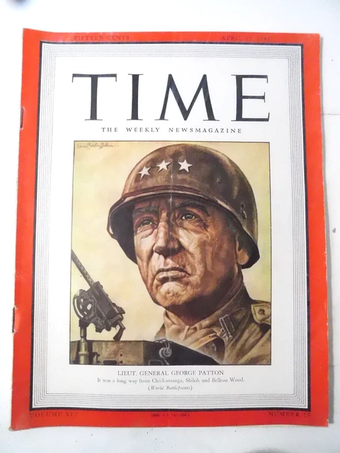 TIME MAGAZINE April 12, 1943-Lt General George Patton-Complete Issue £ ...
