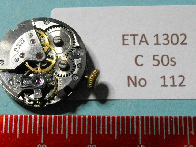 VINTAGE ETA 1302 Majex watch Movement c1950s 17 Jewels lot 112 £30.00 ...