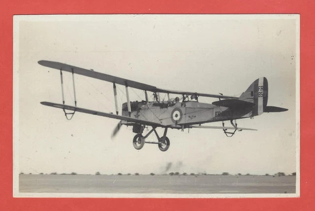 RAF AIRCO / DE HAVILLAND DH.9A LIGHT BOMBER SERIAL No FR2857 / RP POSTCARD £19.56 - PicClick UK
