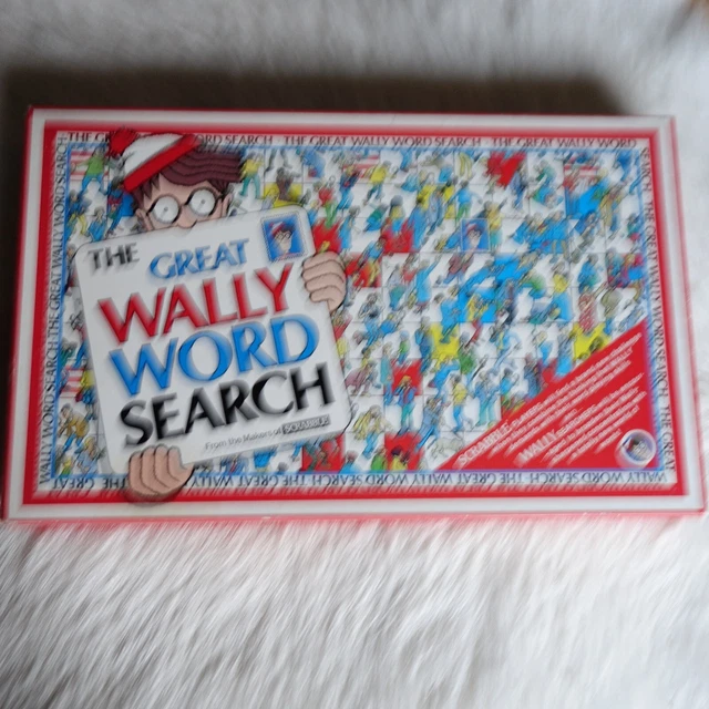 THE GREAT WALLY Word Search Vtg WHERES WALLY Scrabble Vtg Scrabble Game ...