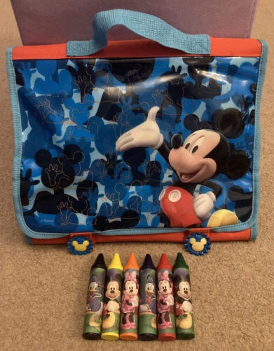 WALT DISNEY MICKEY Mouse Clubhouse Carry Case Book Bag With Large ...