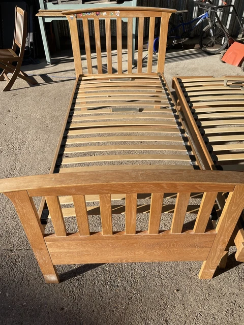 3FT SINGLE WOODEN bed With Pull Out Trundle £96.38 - PicClick UK