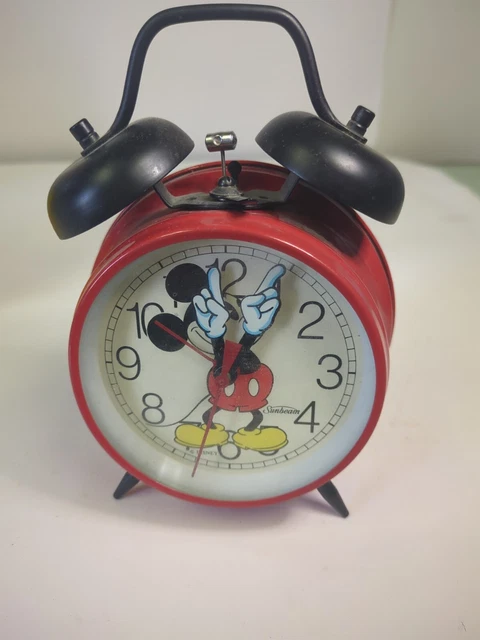 DISNEY MICKEY MOUSE Retro Wind-Up Alarm Clock w/ 2 Bells £19.21 ...
