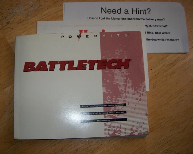 ACTIVISION POWER HITS "Battletech" Instruction Manual (Three Games ...