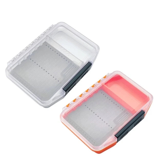 CLEAR FISHING TACKLE Box Plastic Fly Box with Sponge Pad Fishing Tackle Tool $18.41 - PicClick AU