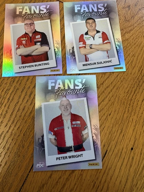 PANINI DARTS CARDS 2026 Fans Favourite Bunting-05 Wright-06 Suljovic-11 ...