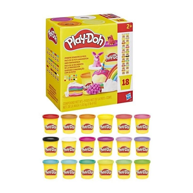 PLAY-DOH PACK DE 18 pots imagination, loisirs créatifs de pâte a ...