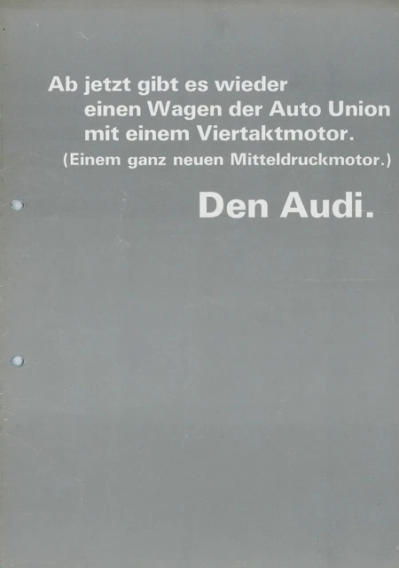 AUDI PROSPEKT 1965 D Auto Union brochure prospectus catalogue prospecto ...