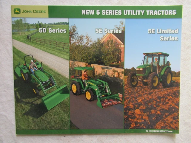 JOHN DEERE 5D 5E Series Utility Tractor Sales Brochure 20 Pages $16.99 ...