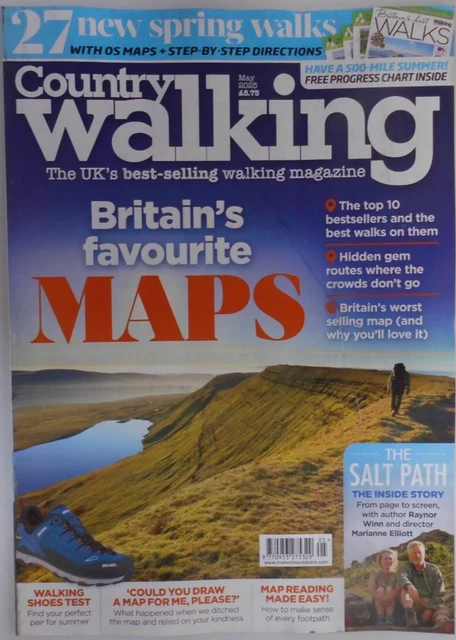 COUNTRY WALKING MAGAZINE May 2025 Britain's favourite maps + 27 New ...