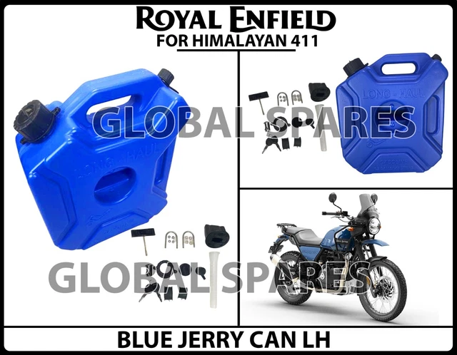 ROYAL ENFIELD HIMALAYAN 411 "BLUE JERRY CAN, LH"- With Express Shipping ...