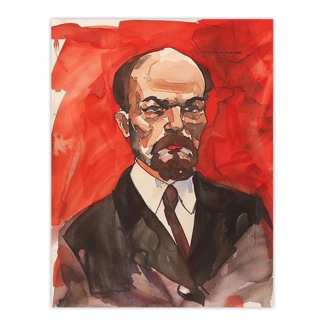 VLADIMIR LENIN PORTRAIT Soviet Union Communism Wall Art Poster Print £ ...