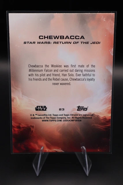 2025 TOPPS CHROME Star Wars - CHEWBACCA Ray Wave Refractor - CHEWWY #23 ...