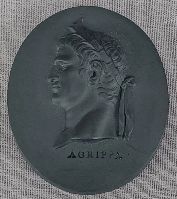 WEDGWOOD AGRIPPA BLACK Basalt Portrait Medallion Plaque Circa 1780-1795 £303.58 - PicClick UK