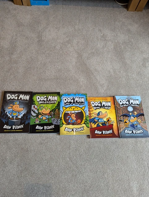 DOG MAN BY Dav Pilkey 5-Book Collection Sett £20.00 - PicClick UK