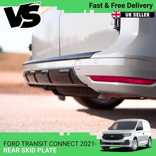 FOR FORD TRANSIT Connect 21 Gloss Black Abs Rear Skid Plate Diffuser ...