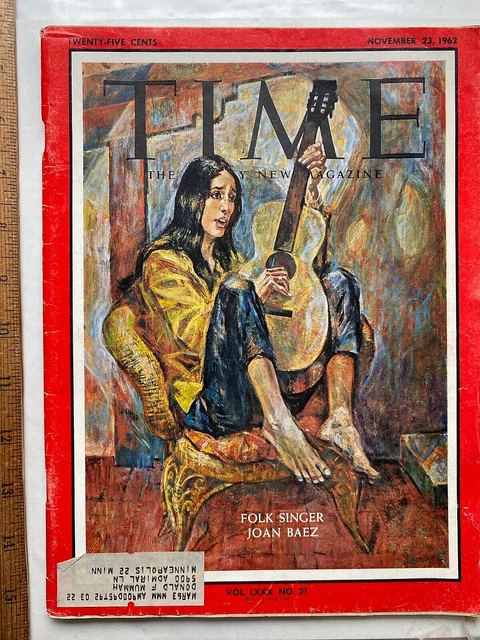1962 TIME MAGAZINE. Joan Baez Cover. Cassius Clay; Folk Singers; Nice ...