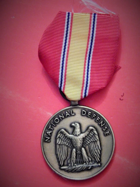 NATIONAL DEFENSE SERVICE Medal & Ribbon Set Military Gi Issue £14.14 ...