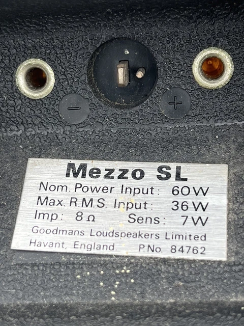 Goodmans Mezzo Sl Speaker Crossovers And Terminals £19 00 Picclick Uk