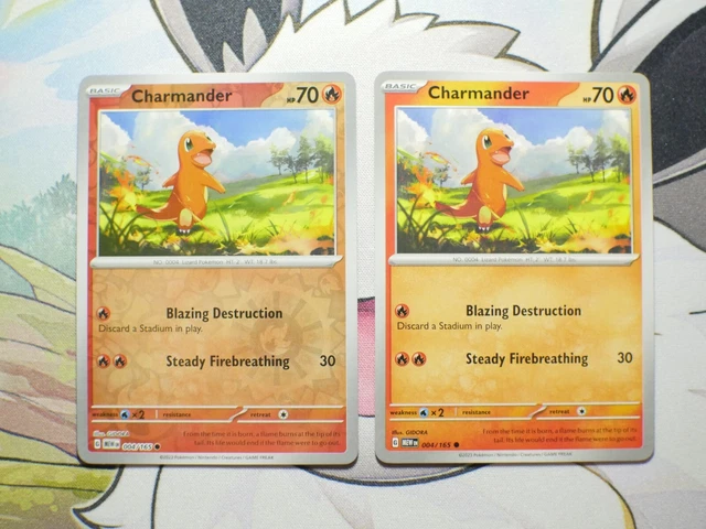 RARE POKEMON SCARLET & Violet 151 Charmander 004/165 Reverse Holo ...